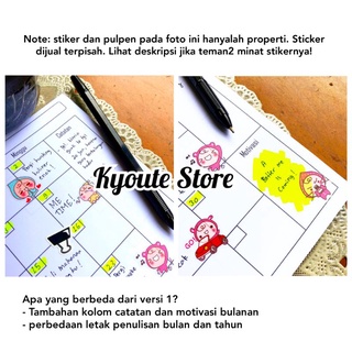 Jual Buku Monthly Planner Simple A5 Versi 2 & 1 Kyoute Catatan Agenda ...