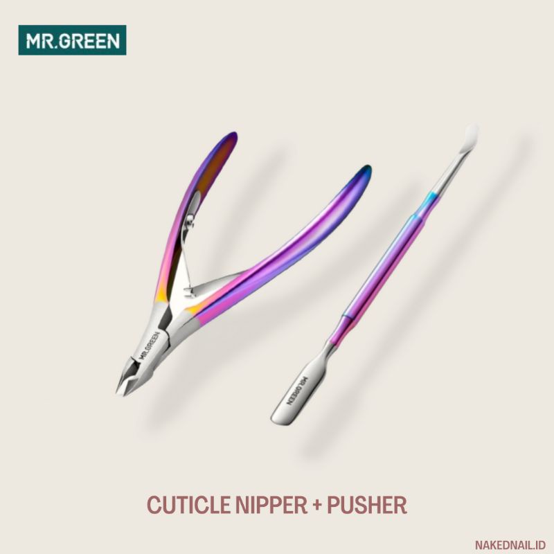 Jual Cuticle Nipper / pusher Mr green Original stainless steel tang ...