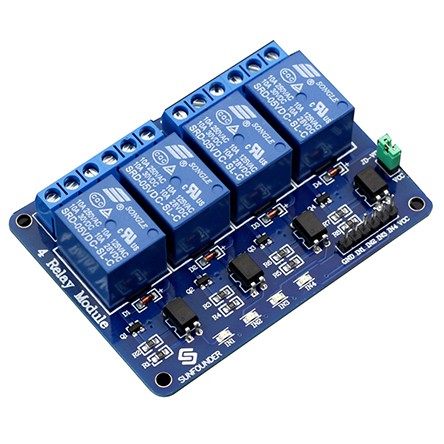 Jual relay 4 channel inputan 5 vDC project arduino | Shopee Indonesia