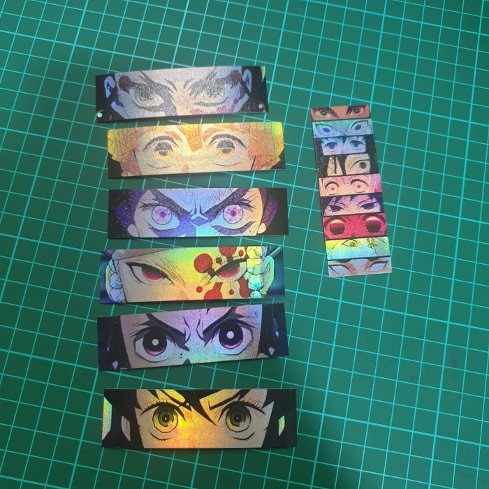 Jual Sticker Hologram Anime - PSH909 Slap - Demon Slayer - Set 7pcs ...