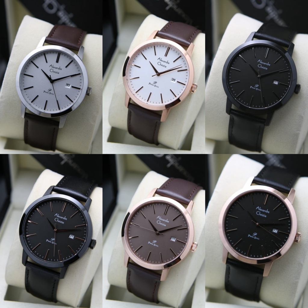 Jual JAM TANGAN PRIA ALEXANDRE CHRISTIE 1007 AC1007 LEATHER READY ...