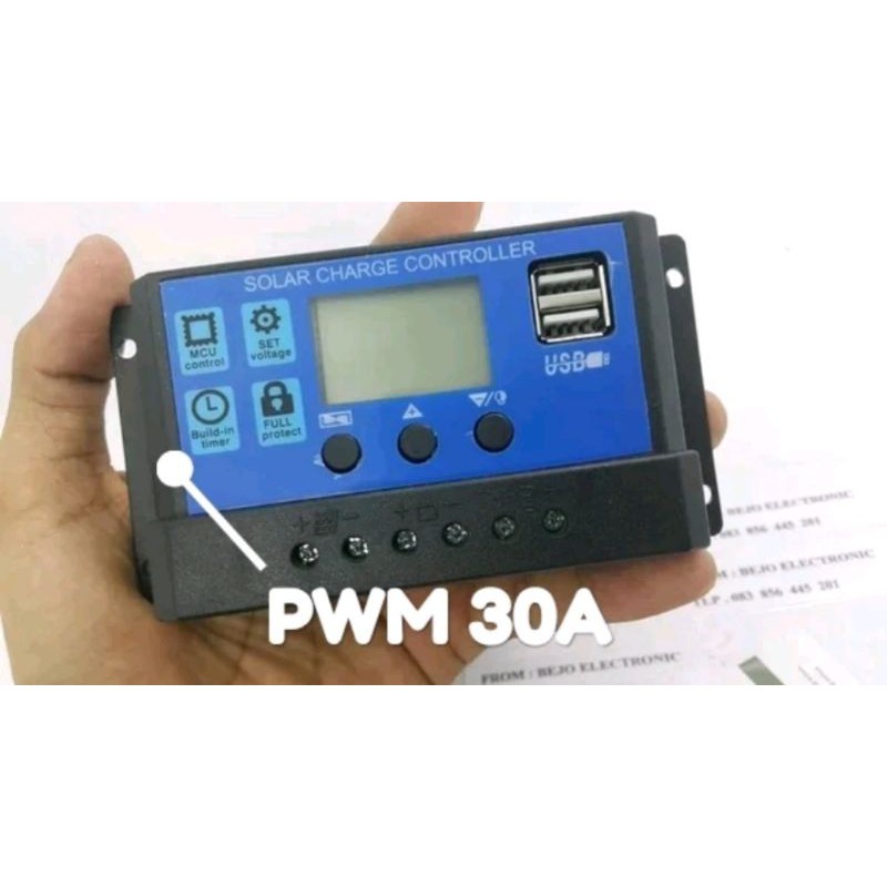 Jual SCC PWM 30A 12/24V Solar Charger Control PWM 30A Charger solar ...