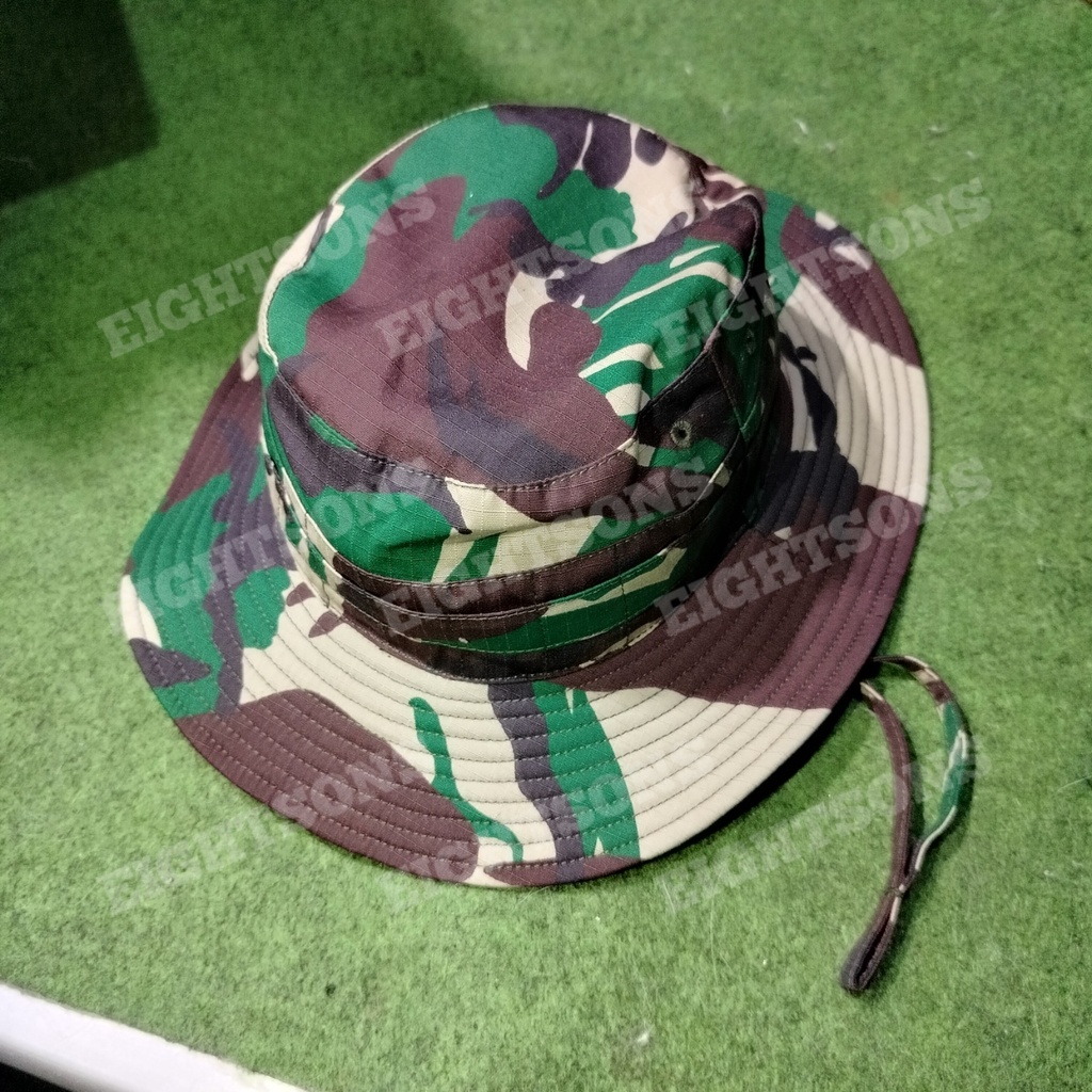 Jual TOPI RIMBA LORENG TNI MALVINAS SRITEX JATAH PEMBAGIAN TNI | Shopee ...