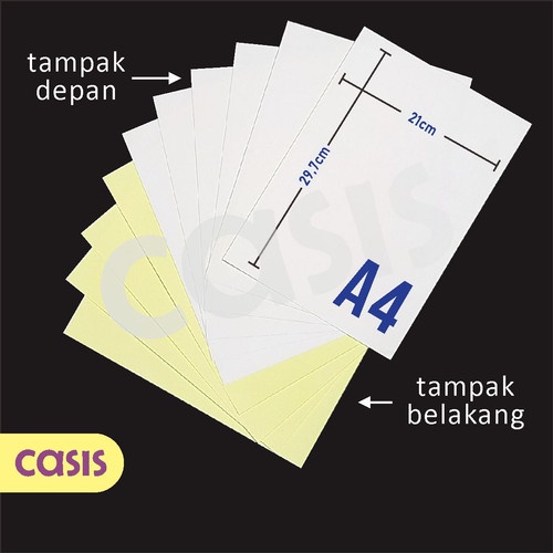 Jual STIKER LABEL A4 ISI 50 LEMBAR / KERTAS STICKER UKURAN A4 | Shopee ...