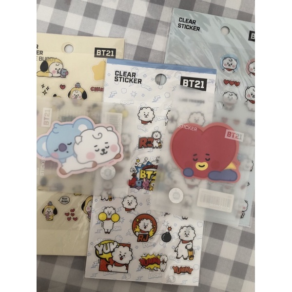 Jual BT21 clear sticker RJ, big sticker Tata RJ Koya official | Shopee ...