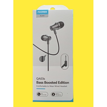 Jual Headset With Mic FOOMEE QA03S Wired Headset Bass Boost Jack 3.5mm ...
