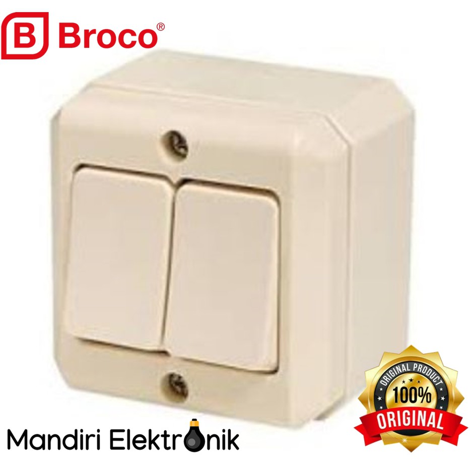 Jual Saklar Seri Broco OB Cream 16220 Saklar Tempel | Shopee Indonesia