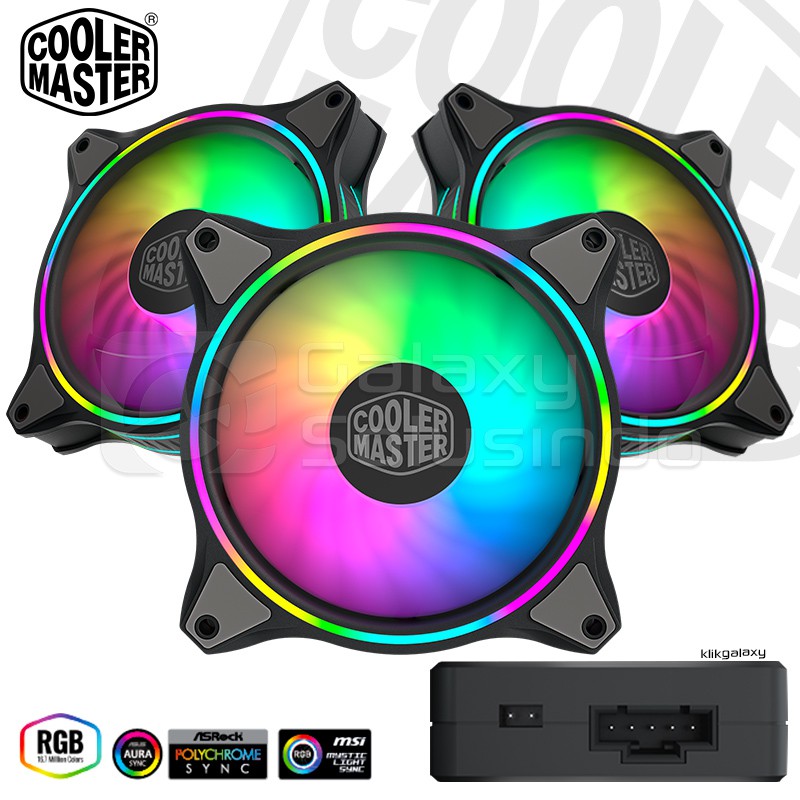 Jual Cooler Master MasterFan MF120 Halo 3 in 1 ARGB Fan - Black ...