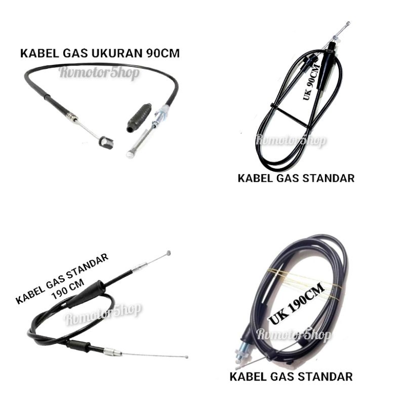 Jual KABEL TALI GAS STANDAR UKURAN 90CM / 190CM | Shopee Indonesia