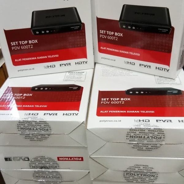 Jual Polytron PDV-600 Set Top Box DVB T2 Receiver TV Digital | Shopee ...
