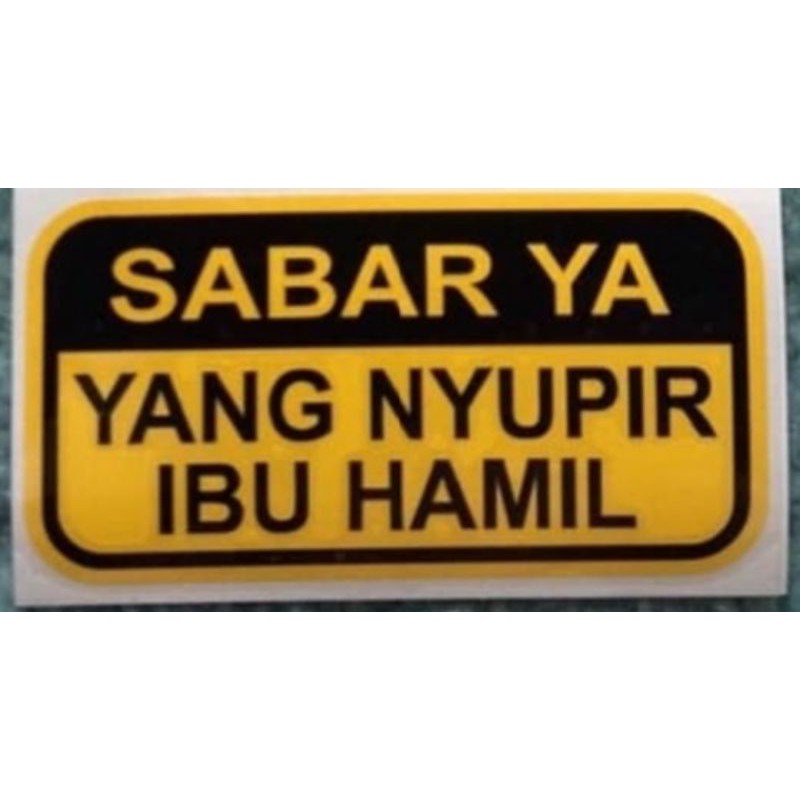 Jual Stiker Decal Mobil Ibu Hamil / Pregnant Woman On Board Safety Sign ...