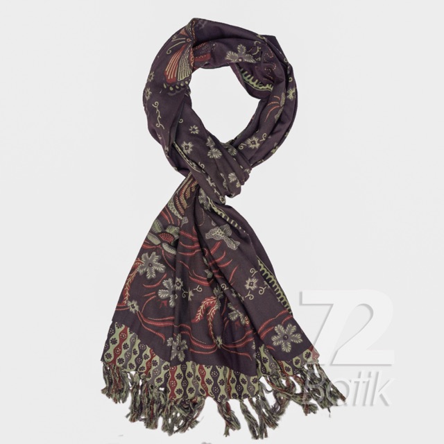Jual SYAL BATIK SCARFT PREMIUM MOTIF ANGSA KUPU KUPU HITAM HIJAU 724583 ...