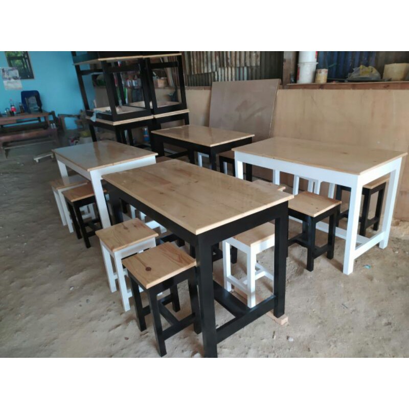 Jual meja makan/meja cafe/meja resto kayu | Shopee Indonesia