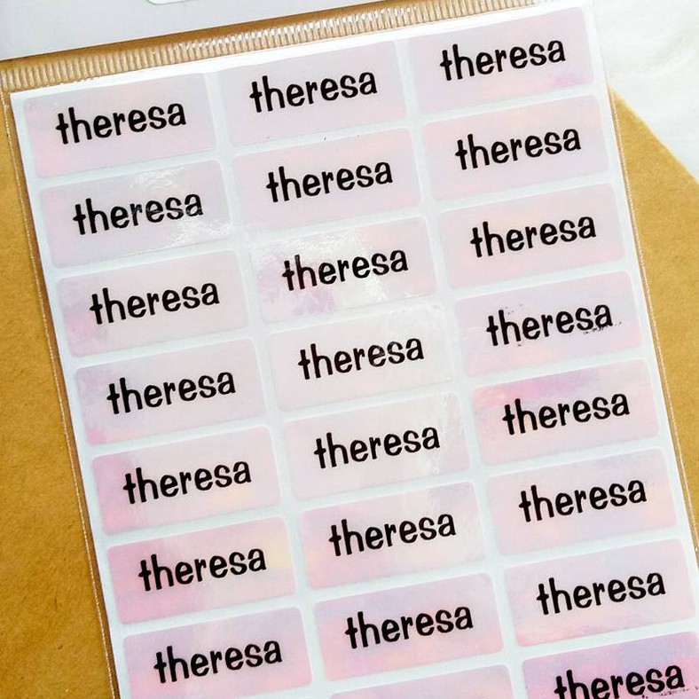 Jual POLOS PINK HOLO - LABEL NAMA WATERPROOF | Shopee Indonesia