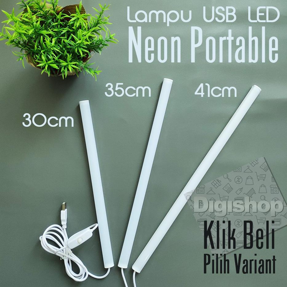 Jual Lampu Neon LED USB Portable Belajar Kerja Kemping Etalase Counter ...