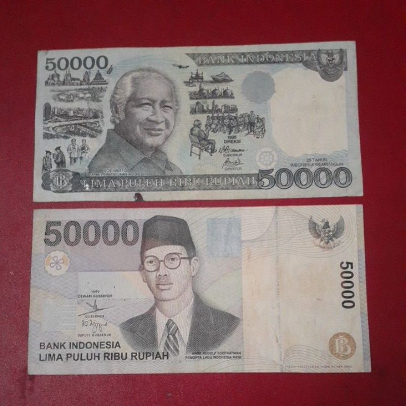 Jual 2 lembar uang kertas 50 ribu rupiah beda generasi | Shopee Indonesia