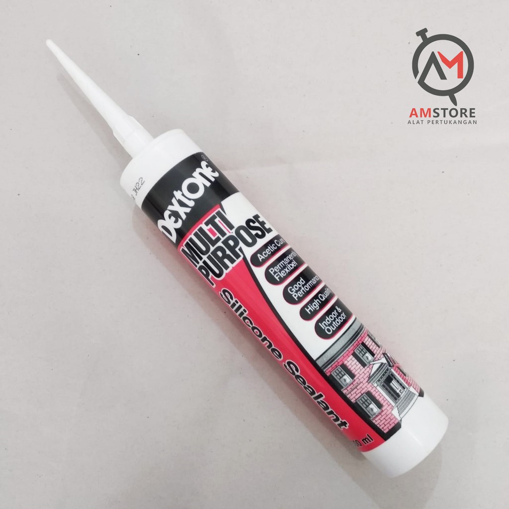 Jual Lem Silikon / Lem Kaca / Lem Akuarium Silicone Sealant Dextone Clear 300 gr | Shopee Indonesia