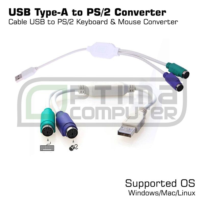 Jual USB to PS/2 Keyboard Mouse Converter | Shopee Indonesia