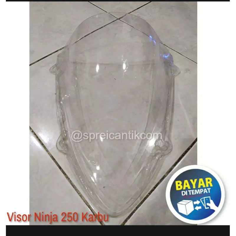 Jual visor windshield ninja 250 karbu bahan akrilik tebal 3 mili ...