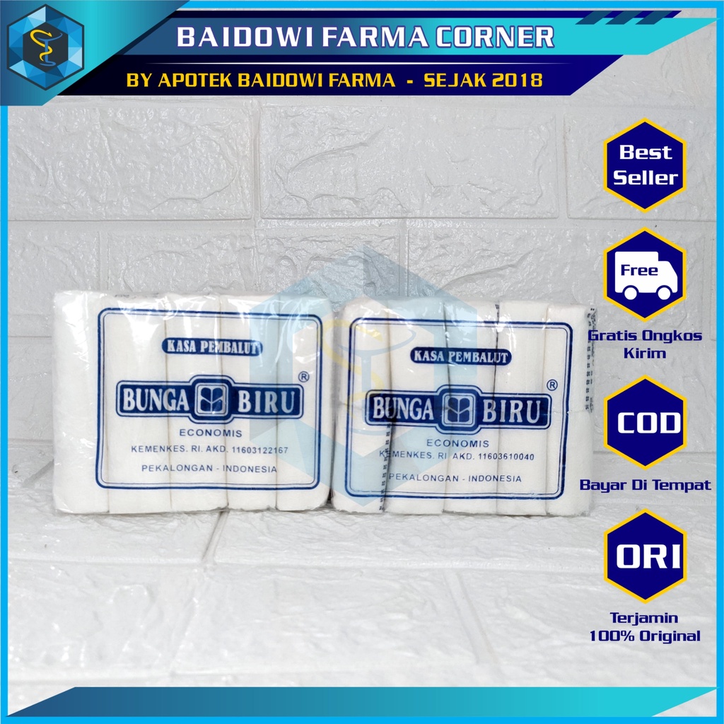 Jual KASA PERBAN / VERBAN BUNGA BIRU 5CM DAN 10CM | Shopee Indonesia