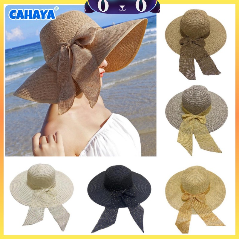 Jual Topi pantai Dewasa rajut pita bintik emas Topi Pantai T2 | Shopee ...