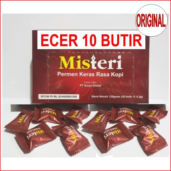 Jual MISTERI Candy Permen Kopi Ginseng Original ECER 10 BUTIR | Shopee ...