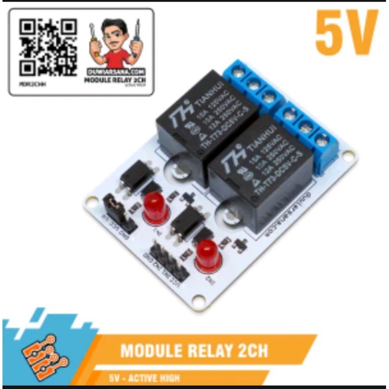 Jual Modul Relay 2CH 5V Active HIGH | Shopee Indonesia