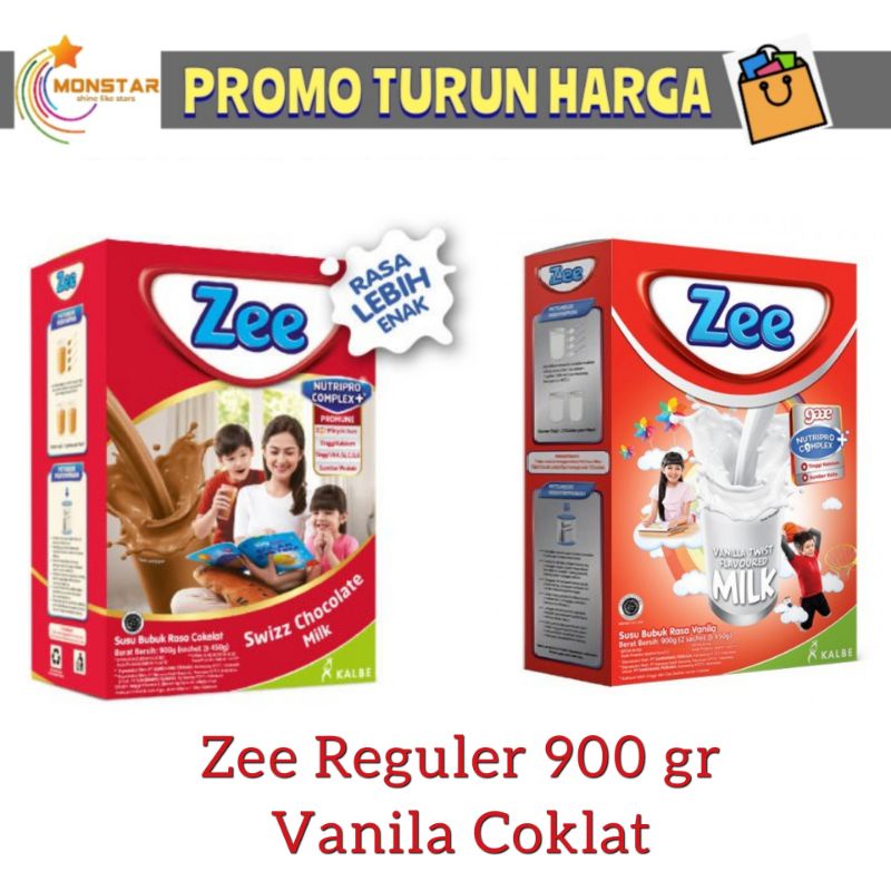 Jual MONSTAR - SUSU ZEE 900GR/875GR VANILA COKLAT ZEE Reguler | Shopee ...