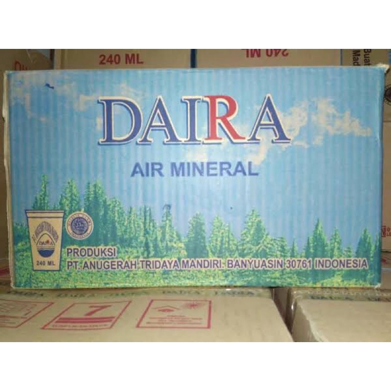 Jual 1 DUS AIR MINERAL DAIRA CUP 240ml | Shopee Indonesia