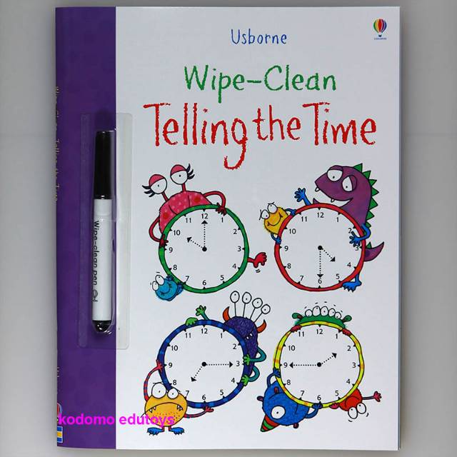 Jual Usborne Wipe-Clean Telling the Time, Activity Book Anak | Shopee ...
