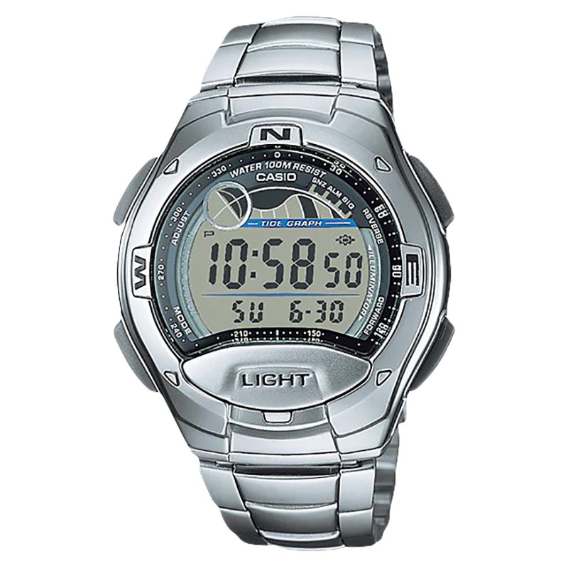 Jual Jam Tangan Casio Standar W-753D-1AVDF Tide Moon Graph WR 100M ...
