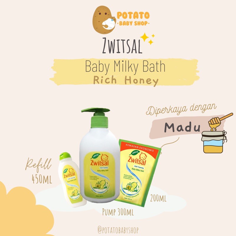 Jual Zwitsal Baby Milky Bath Rich Honey | Shopee Indonesia