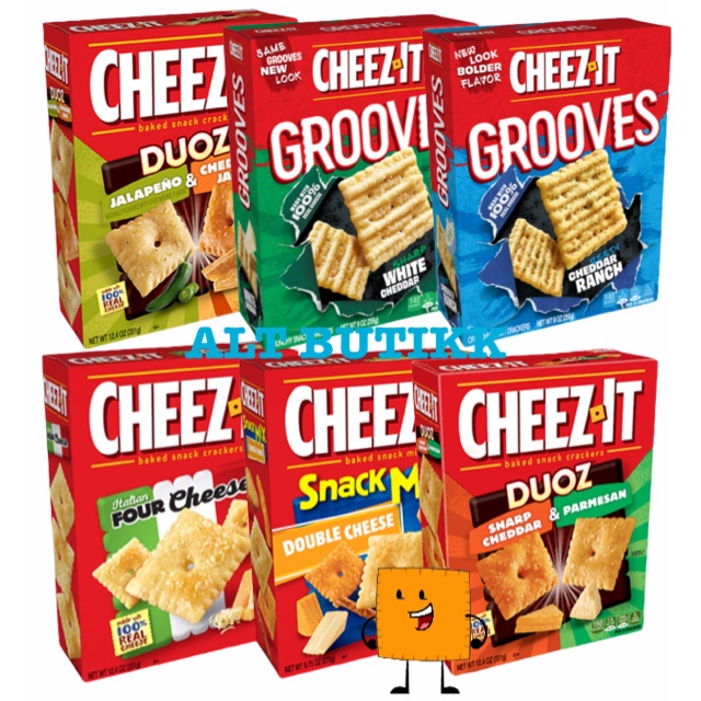 Jual CHEEZ IT BISCUIT ALL VARIANT | BAKED CHEESE SNACK CRACKERS ...