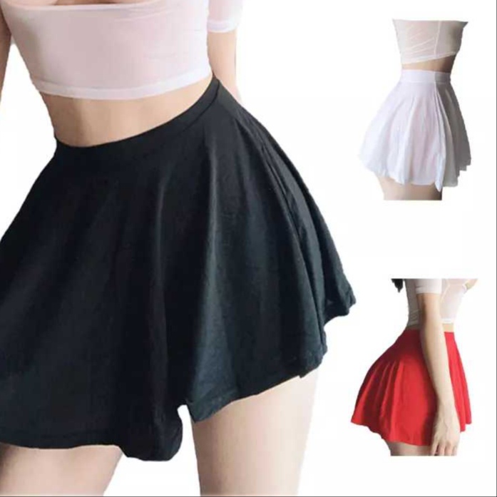 Jual Rok mini flare lingkaran mayung kain tile nylon premium nerawang ...