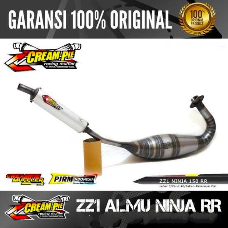 Jual KNALPOT CREAMPIE ZZ1 NINJA 150 RR ZZ1 STAINLESS SS PLAT GALVANIS ...