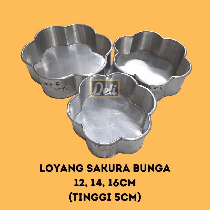 Jual Loyang Motif Bunga Sakura Mini Aluminium Tinggi 5cm Aneka Varian ...