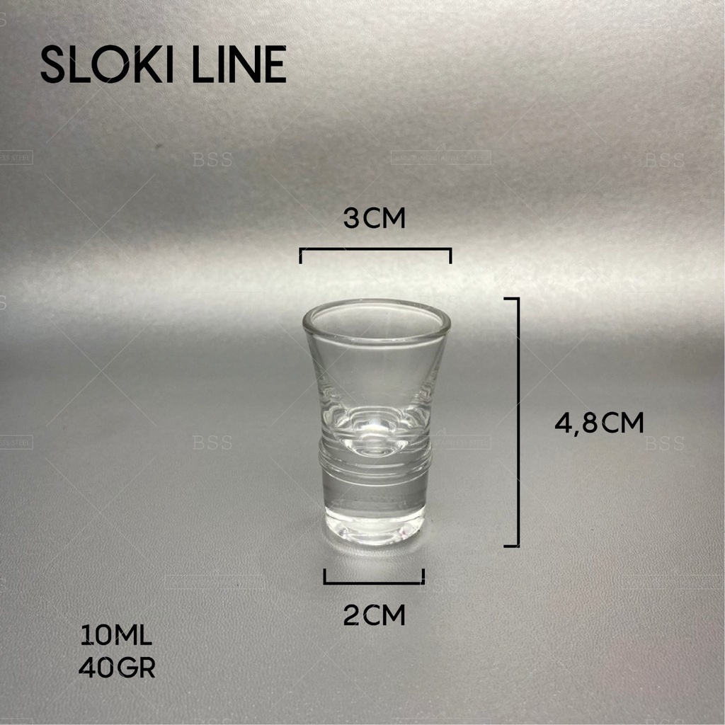Jual Gelas Sloki Kaca Kecil One Shot Glass Minum Vodka Soju Cantik Lucu ...
