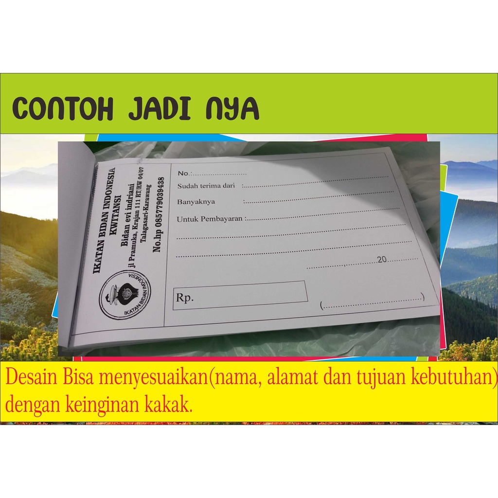 Jual CETAK KWITANSI CUSTOM PER LEMBAR | Shopee Indonesia