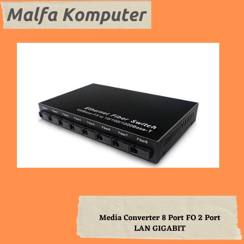 Jual Media Converter 8 Port FO 2 Port LAN Gigabit | Shopee Indonesia