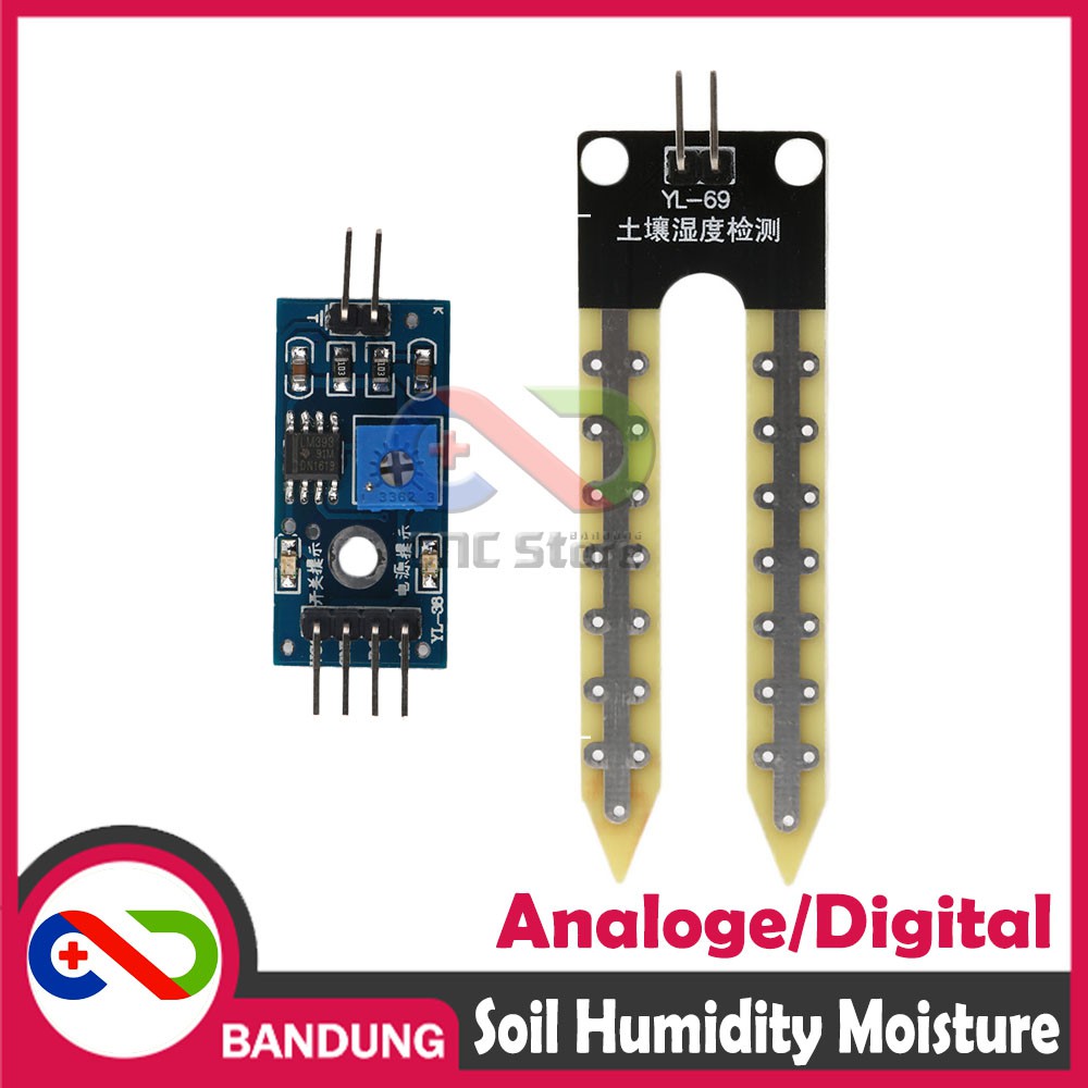 Jual MODULE SENSOR KELEMBABAN TANAH SOIL HUMIDITY MOISTURE SENSOR MODUL ...