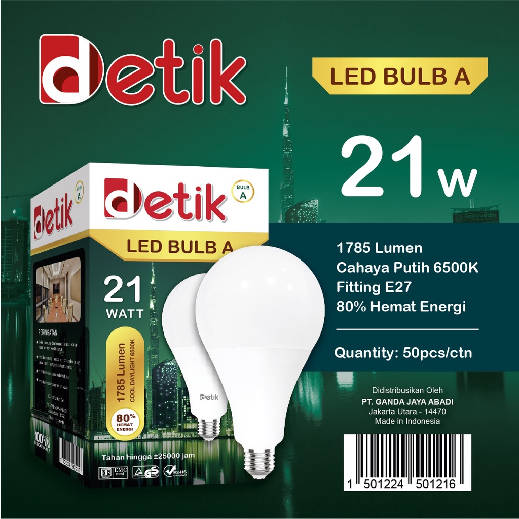 Jual Lampu Bohlam Bulat Detik Putih Terang 21/18/15/12/9/7/5/3 Watt ...
