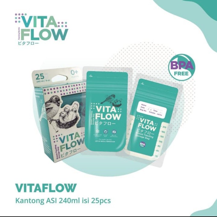 Jual vita flow kantong asi 240ml (isi 25pcs) | Shopee Indonesia