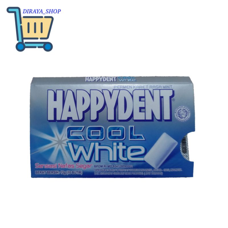 Jual Permen karet Happydent Cool White Blister isi 10 butir-Sensasi ...