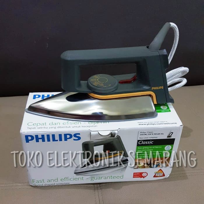 Jual STK-0414 SETRIKA LISTRIK PHILIPS DRY IRON 1172 CLASSIC GOSEND GRAB ...