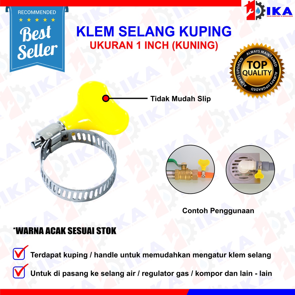 Jual Klem Selang KUPING PUTAR BESI KENMASTER/ Pengunci Selang KUPING ...
