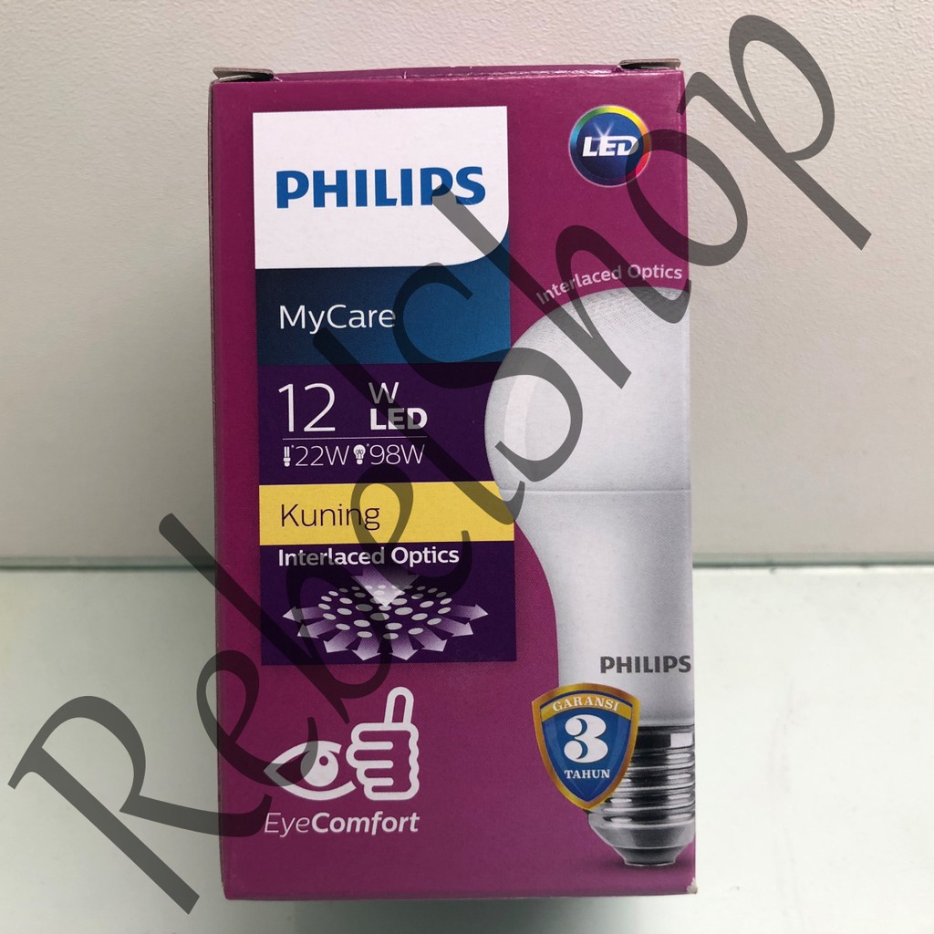 Jual Lampu Bohlam LED Philips Mycare Bulb 12 Watt Kuning (12W 12 W 12Watt) | Shopee Indonesia