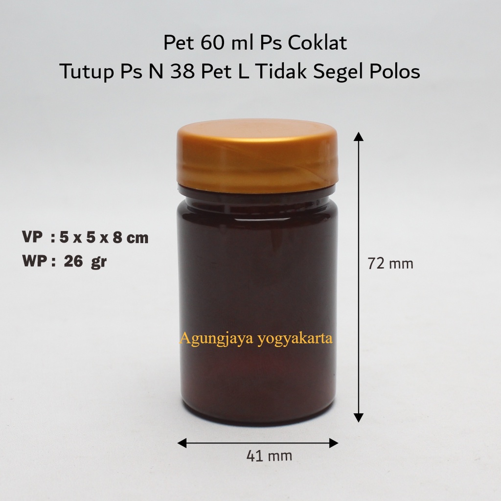 Jual Botol Obat 60 ml Coklat / Botol Kapsul / Botol Tablet / Botol Jamu ...