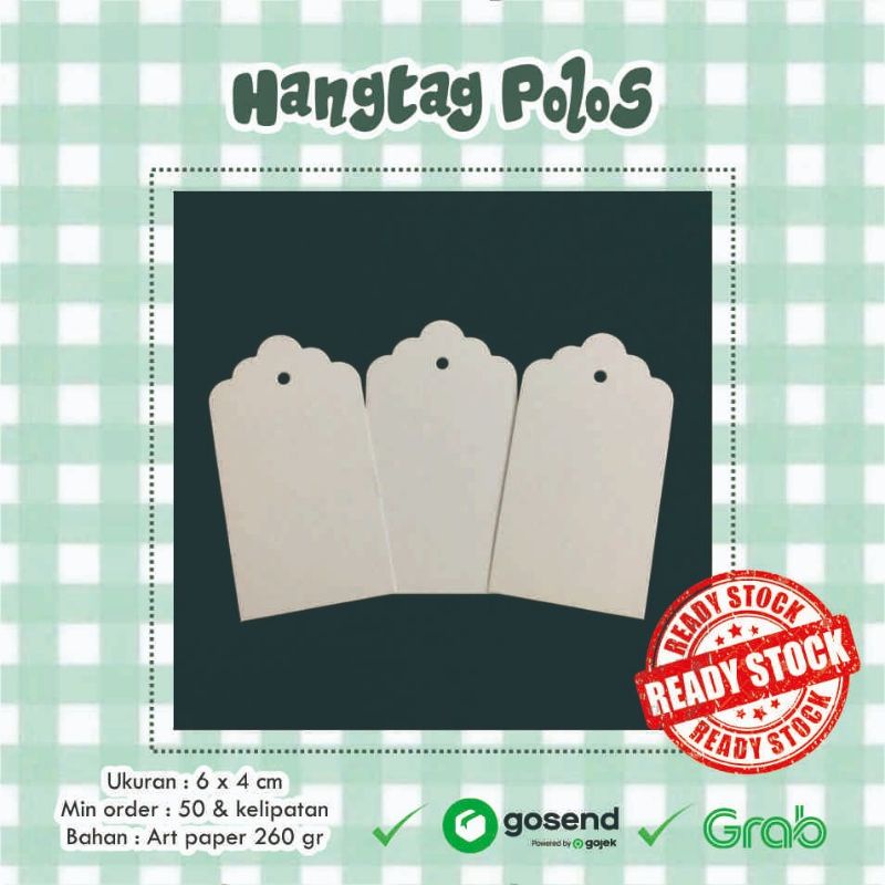 Jual [25 pcs] Hangtag Polos / Tag polos / Hangtag baju / Name Tag ...