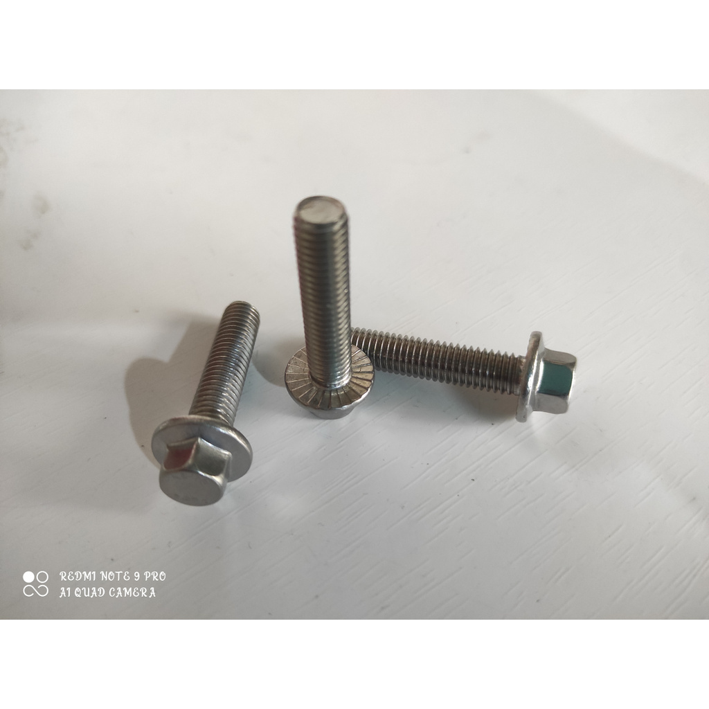 Jual BAUT FLANGE M10 x 30 / FLANGE BOLT M10 x 30 STAINLESS 304 | Shopee ...