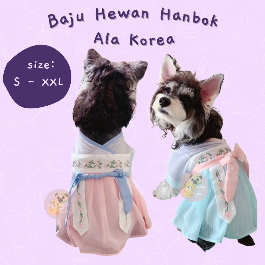 Jual Baju Kucing Anjing Hanbok Korea Cheongsam / Korean Hanbok Dress For Dogs and Cats | Shopee ...